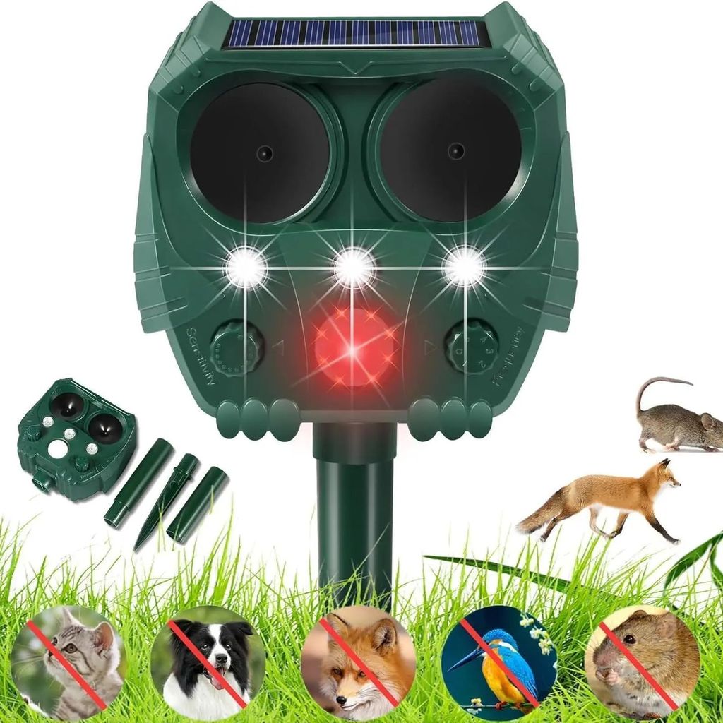 Jual Solar Powered Animal Repeller Solar Ultrasonic Animals sonar ...