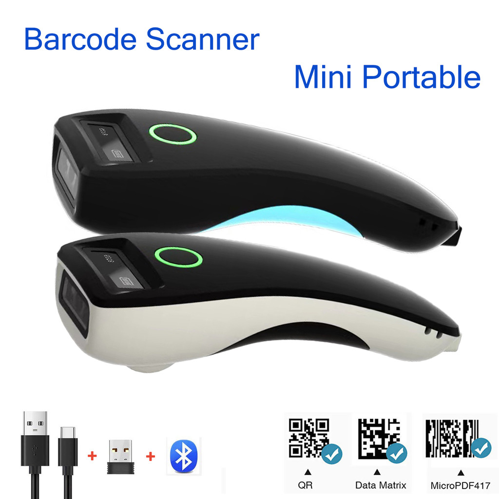 Jual 2D Barcode Scanner Bluetooth 2.4G Wireless QR Code Mini Handheld ...