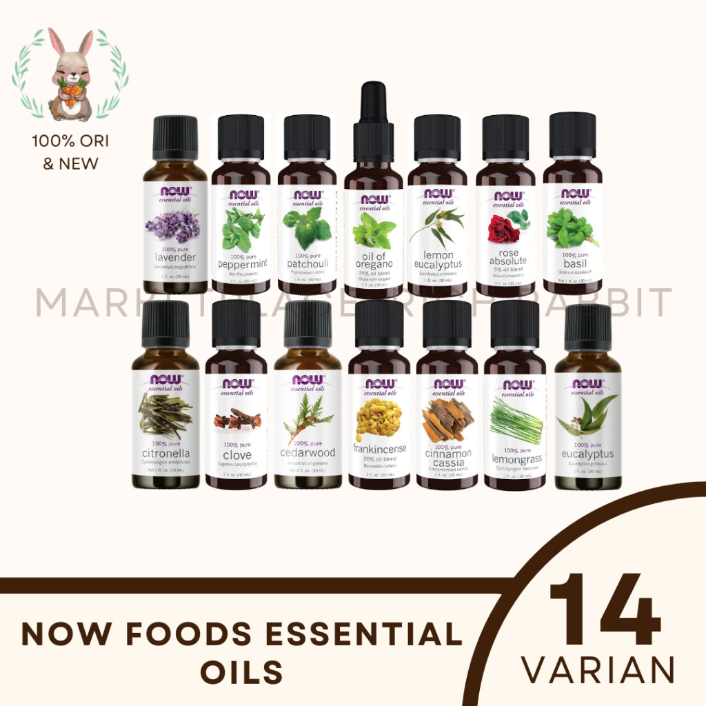 Jual (Hivaro) Now Foods Essential Oil Lavender Peppermint Clove Citronella Lemograss Rose ...