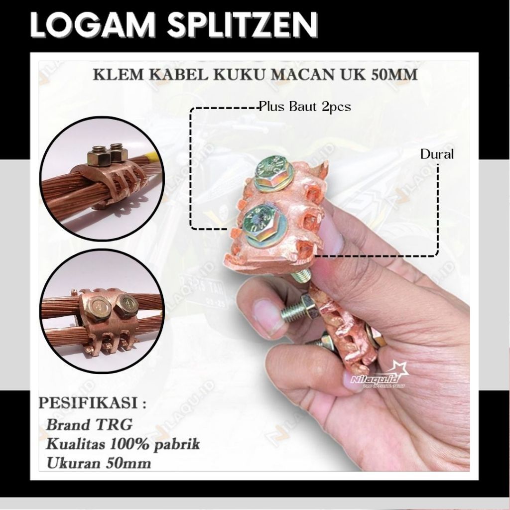 Jual PROMO Klem grounding clamp kebel listrik grounding penangkal petir ...