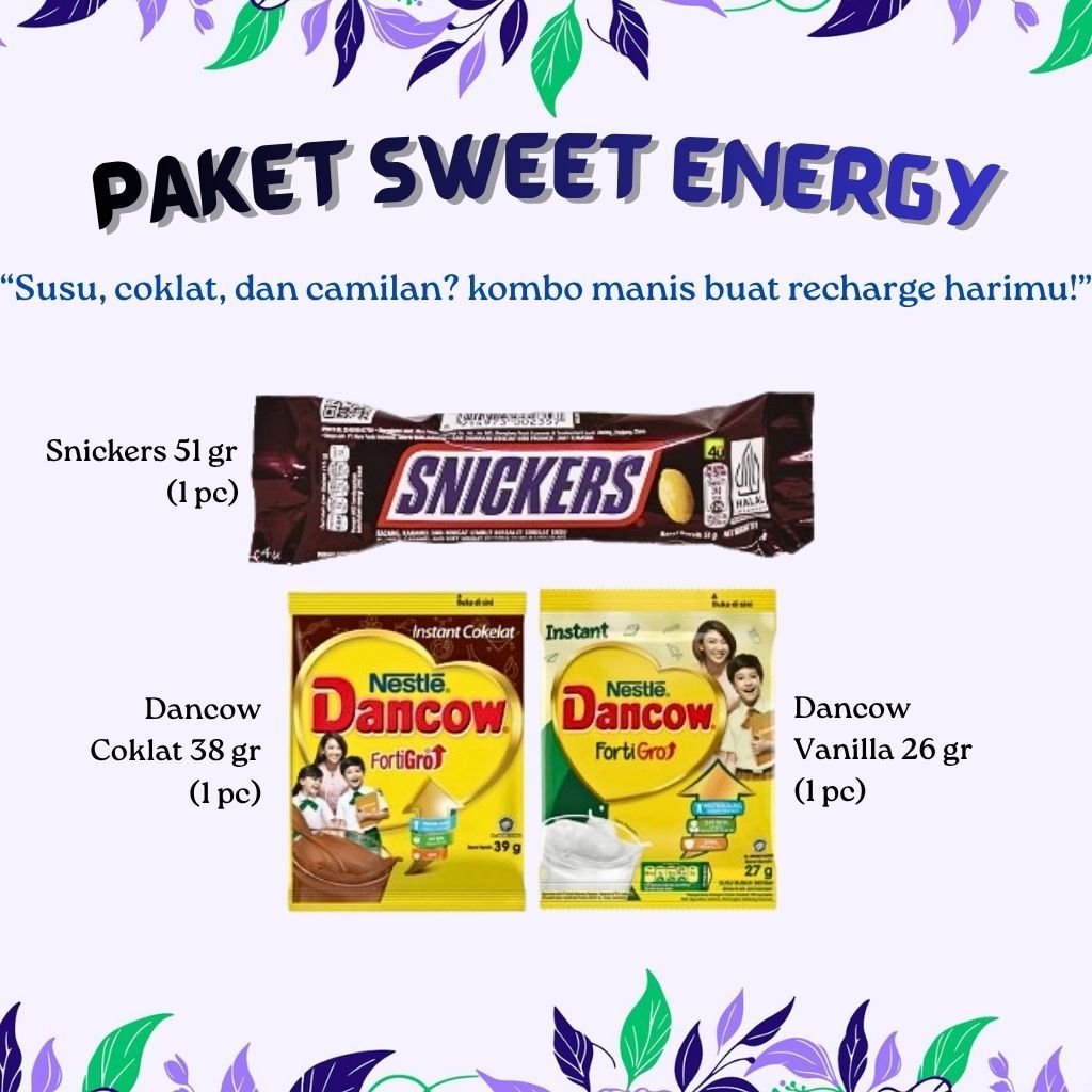 Jual [ TOMOTOSTORE ] BUNDLING PAKET SWEET ENERGY (Snickers 51gr 1 pc ...