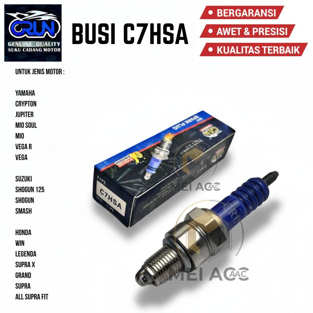 Jual Busi C7HSA Motor Bebek Grand Supra Mio Jupiter Busi Smash Shogun ...