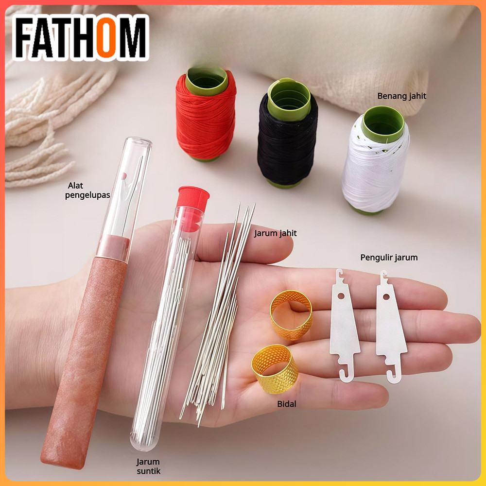 Jual 34 PCS/ Jarum Jahit Baja: Jarum Berhidung Besar untuk Pakaian ...