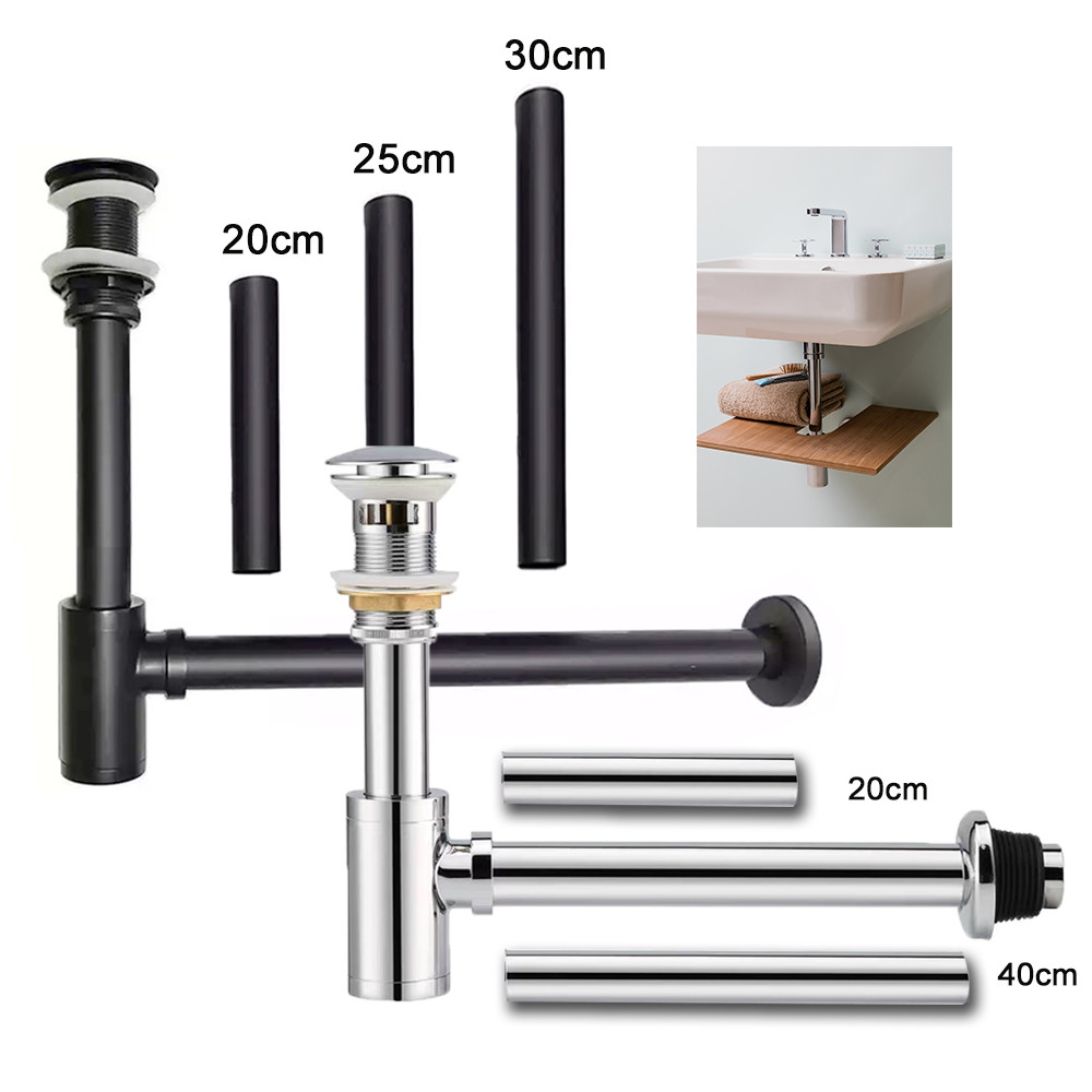 Jual 9 Sizes Customized Length Bathroom Basin Bottle Trap With Pop Up ...