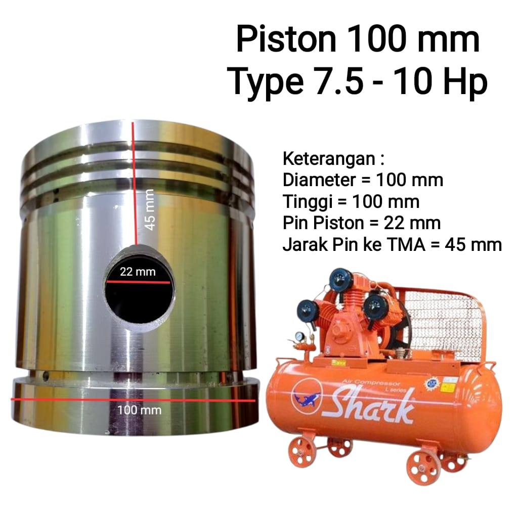 Jual Piston Kompresor Diameter 100 mm untuk Type 7.5 - 10 HP | Piston ...