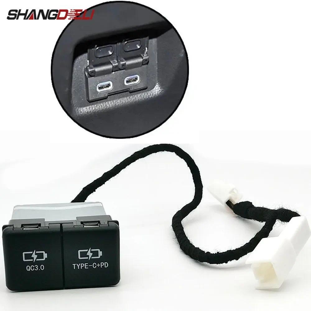Jual 1PC Car arger Interface Socket Phone arger Double QC3.0 USB Type-C ...
