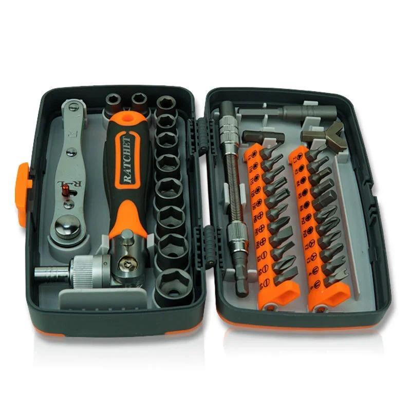 Jual Screwdriver Set, Ratchet Socket Wrench, Combination Toolbox ...