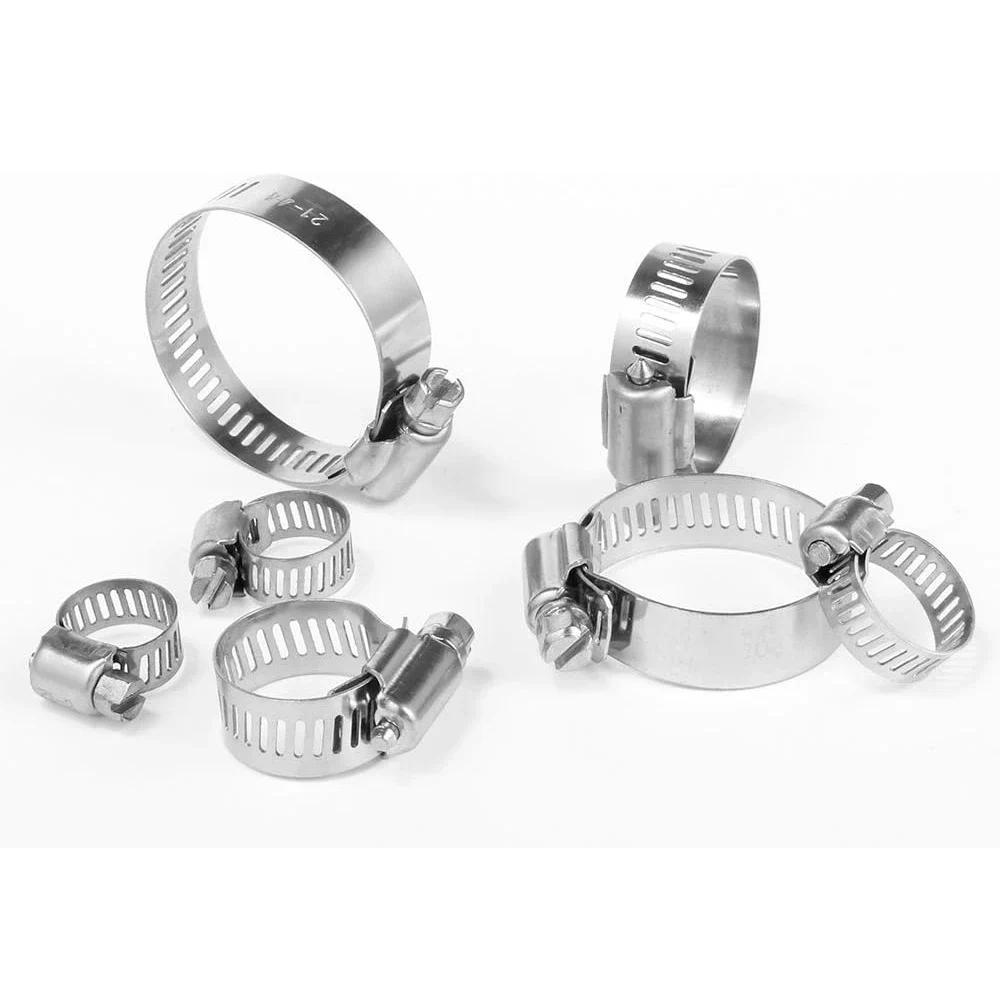 Jual Hose Clamps Set Stainless Steel Adjustable Worm Gear Screw Band ...