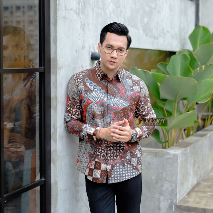 Jual Baju Batik Pria Lengan Panjang Modern Premium Cutting Slimfit ...