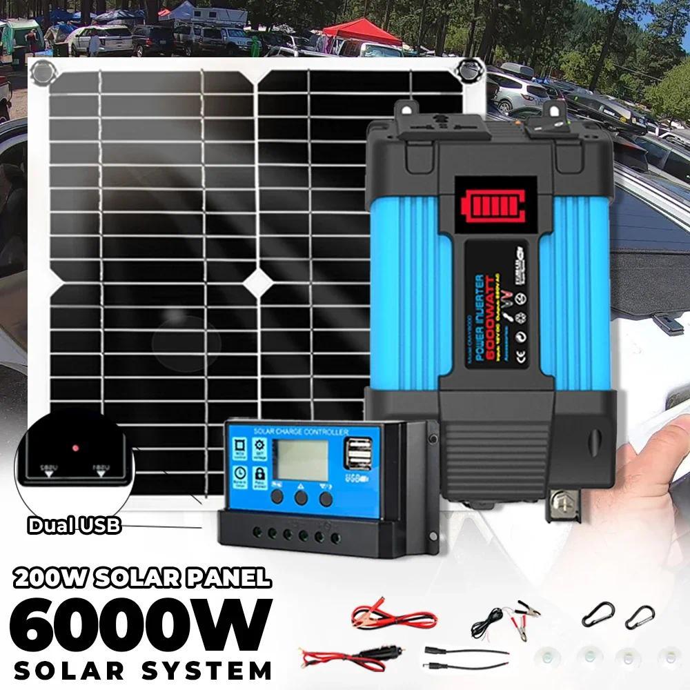 Jual 6000W Off Grid Solar Kit 110V/220V Inverter Controller Car Solar ...
