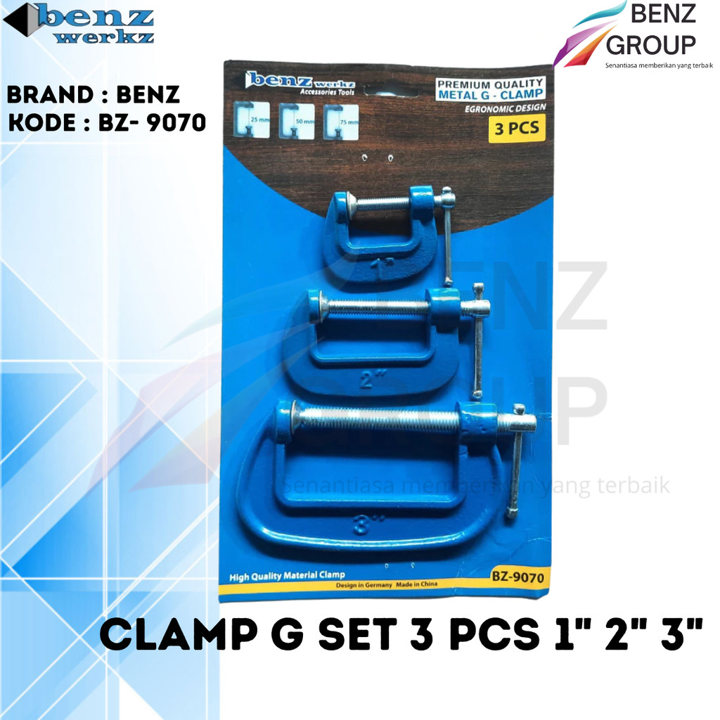 Jual Benz Werkz C Clamp Klem G Catok Press Penjepit Kayu Logam ...