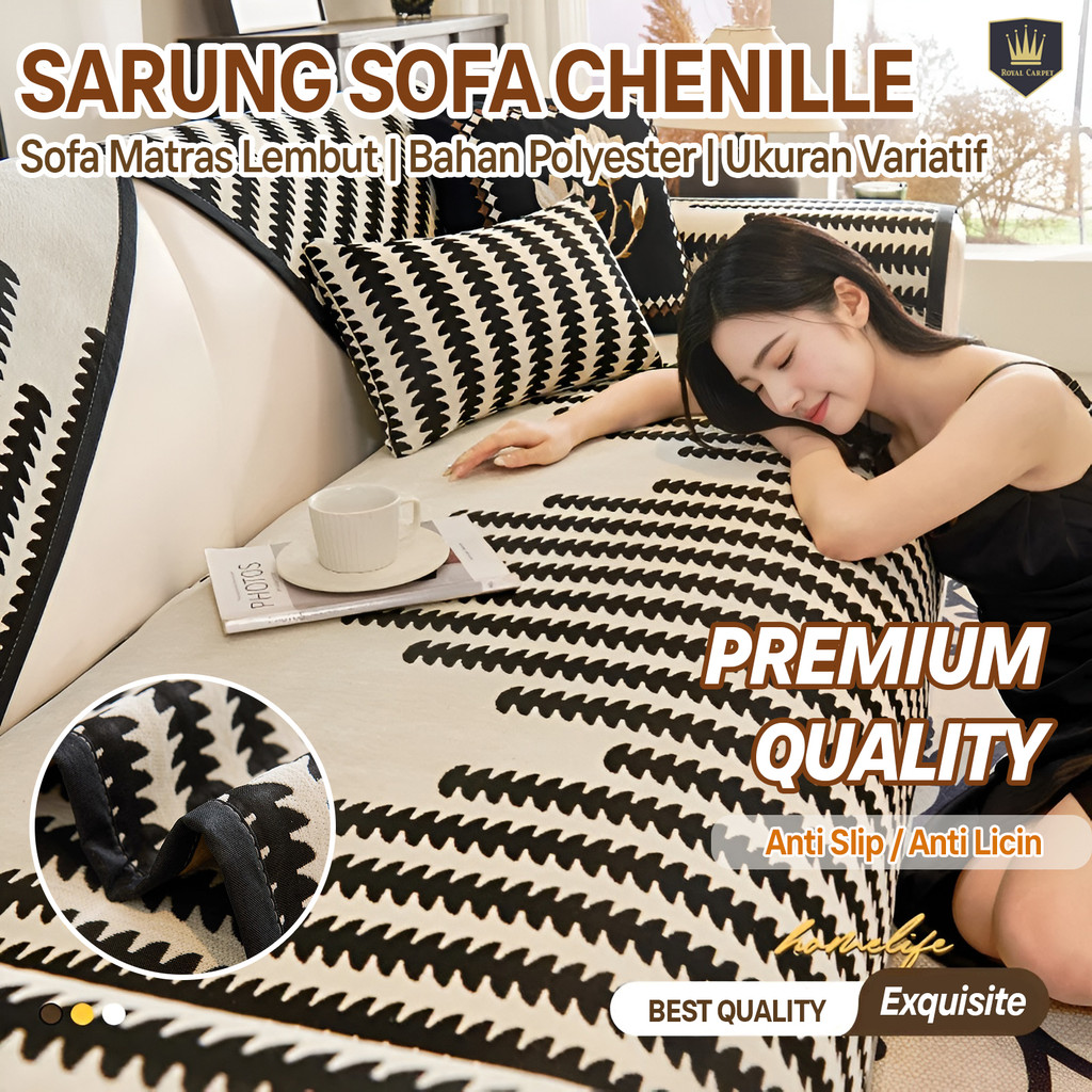 Jual Royal Home Alas Selimut Penutup Sofa Minimalis Chenille Clasic ...