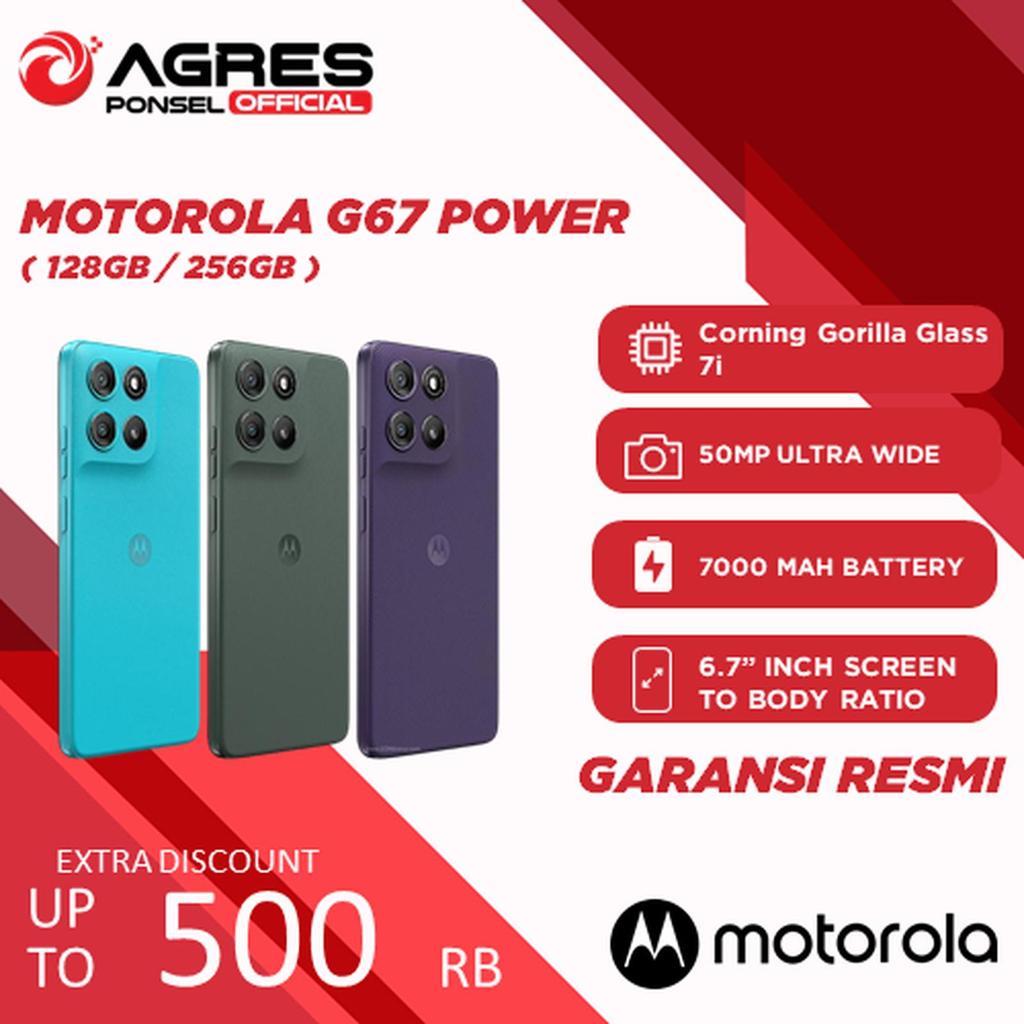 Jual Moto G67 Power 5G | RAMBoost 24GB/256GB - Snapdragon7s Gen2 - 7000mAh SiliconCarbon - 50MP ...