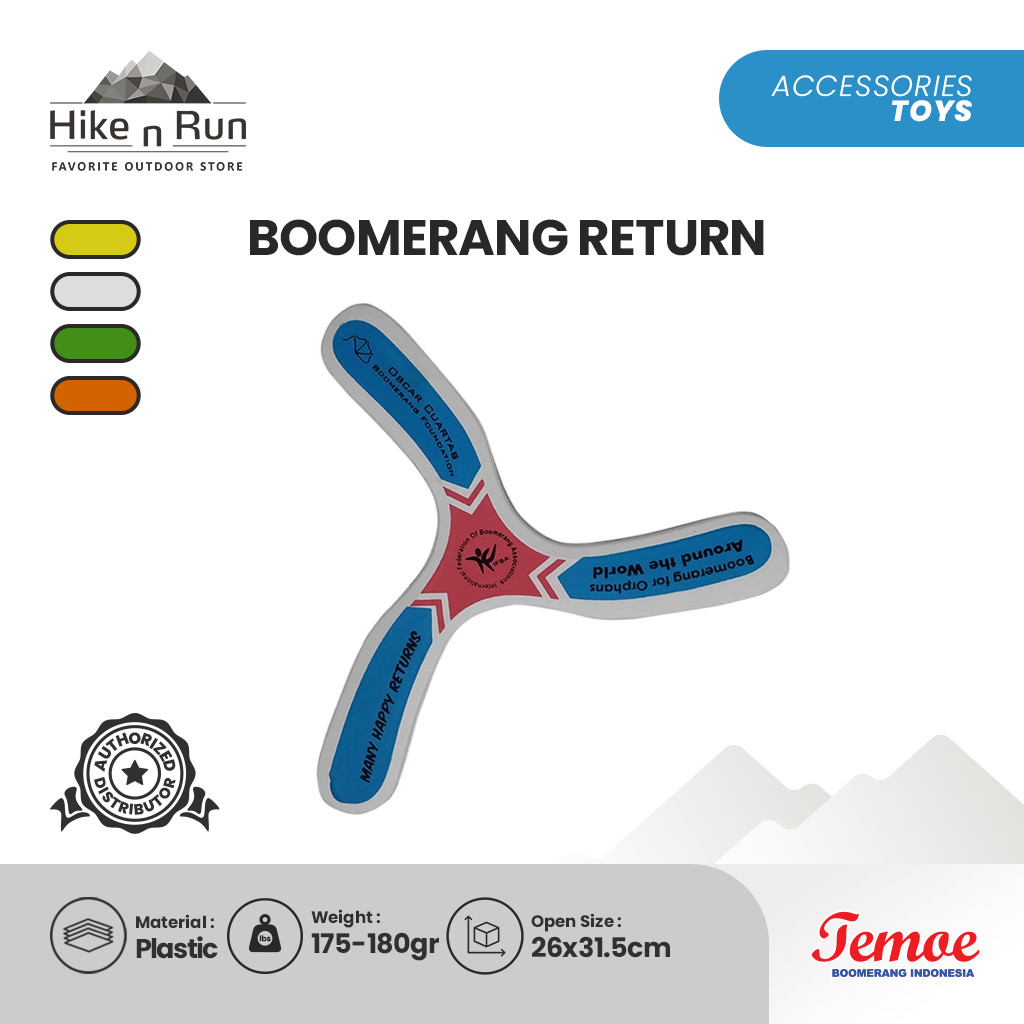 Jual Boomerang Return Bumerang Mainan Outdoor Edukasi Anak | Shopee ...