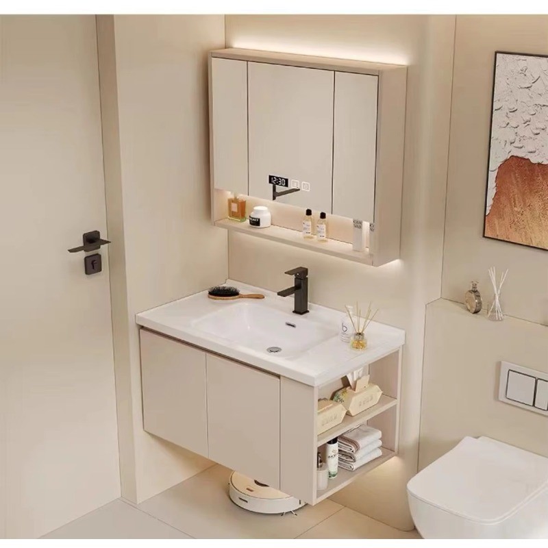 Jual Bathroom vanity mirror with locker Style selection Bathroom vanity ...