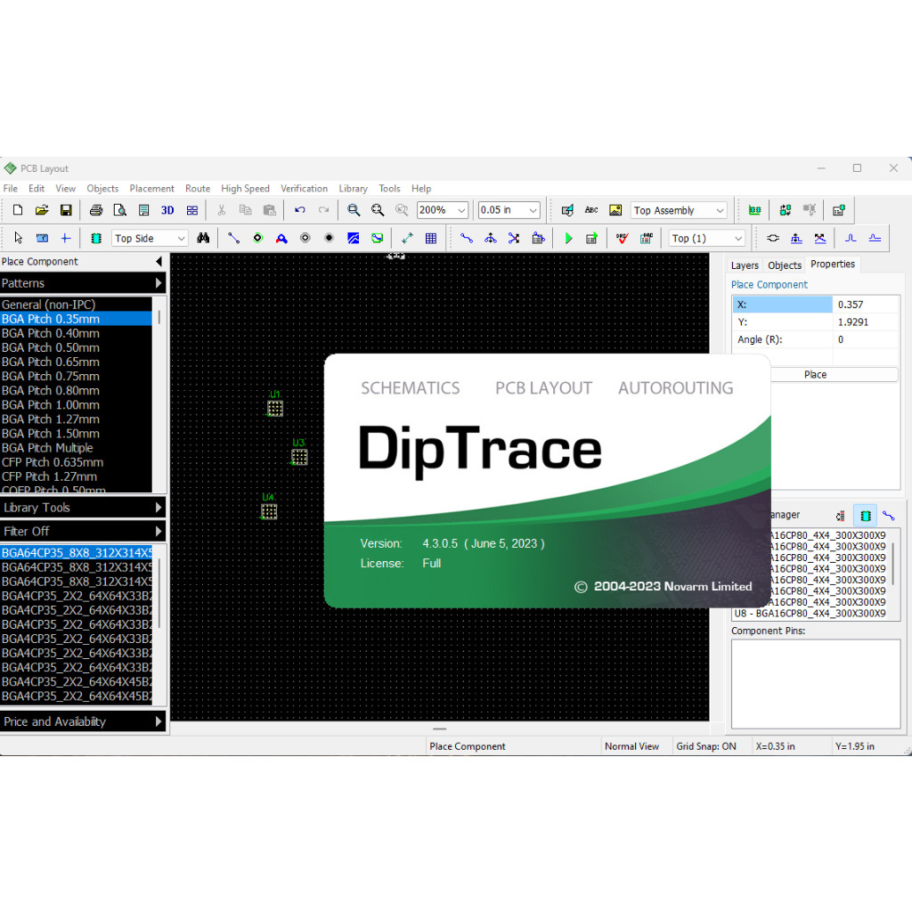 Jual DipTrace Pro 2025 Full Version Software Schematic & PCB Design ...