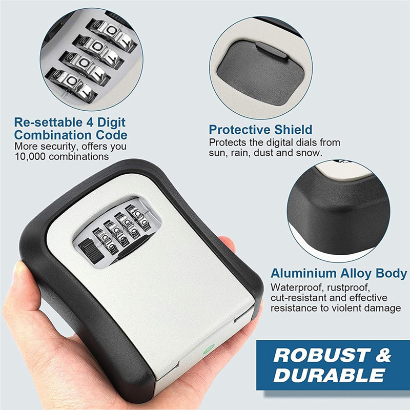 Jual A10R Wall Mount 4 gits Combination Lockbox With Mounting Kit ...