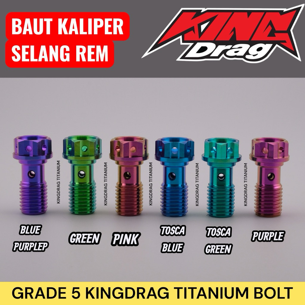 Jual Baut KINGDRAG KING DRAG Banjo Titanium Bolts GRADE 5 Banjo Selang ...