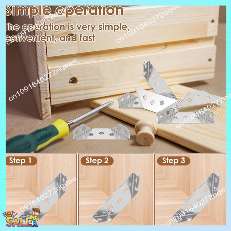 Jual N08R Furniture Corner Connector Steel Angle Frame Shelf Corner ...