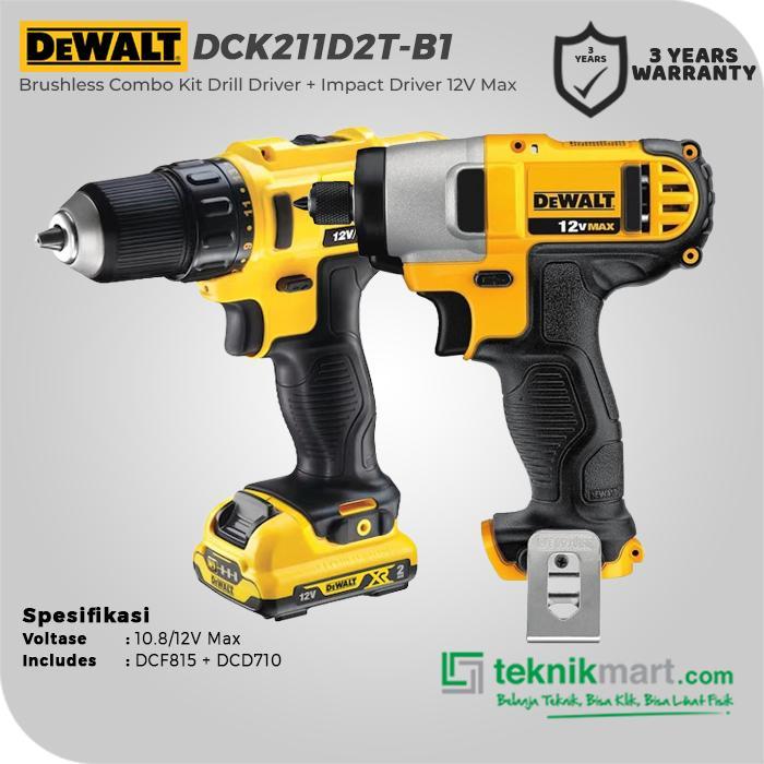 Jual PROMO GASPOLL Dewalt Brushless Combo Kit Drill Driver (DCD710 ...