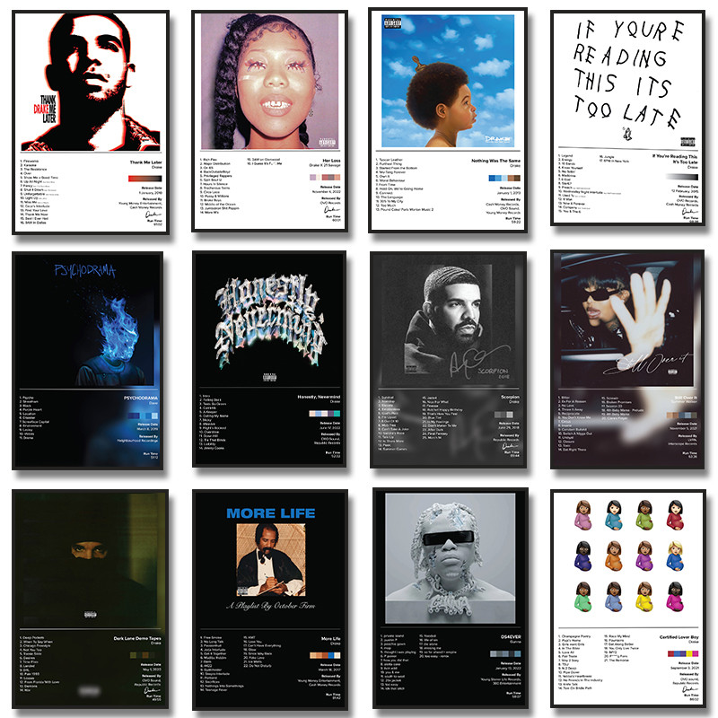 Jual Drake Pop Rap Music Album Cover Poster Aesthetic Rapper Hip Hop ...