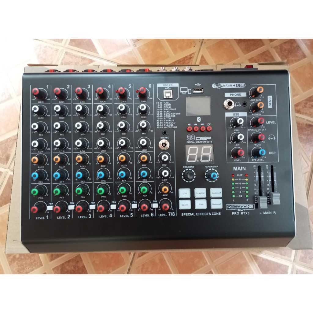 Jual Recording tech RT Pro RTX8 PRO RT X8 8 channel USB MIXER AUDIO | Shopee Indonesia