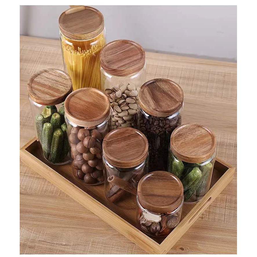 Jual 1pc Glass Storage Jars ,Glass Food Storage Jar, Airtight Glass ...