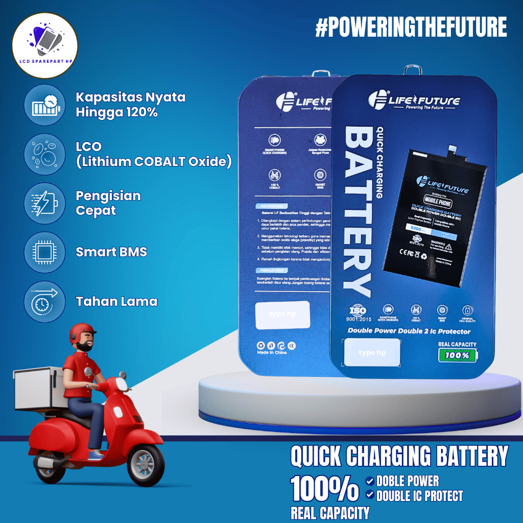 Jual Baterai LIFE FUTURE XIAOMI REDMI 12C BN-5K BN5K DOUBEL POWER ...