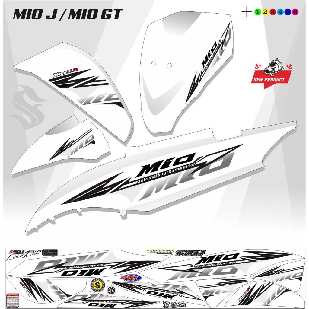 Jual STICKER VARIASI STIKER VARIASI MOTOR MIO J FI POLET STIKER ...