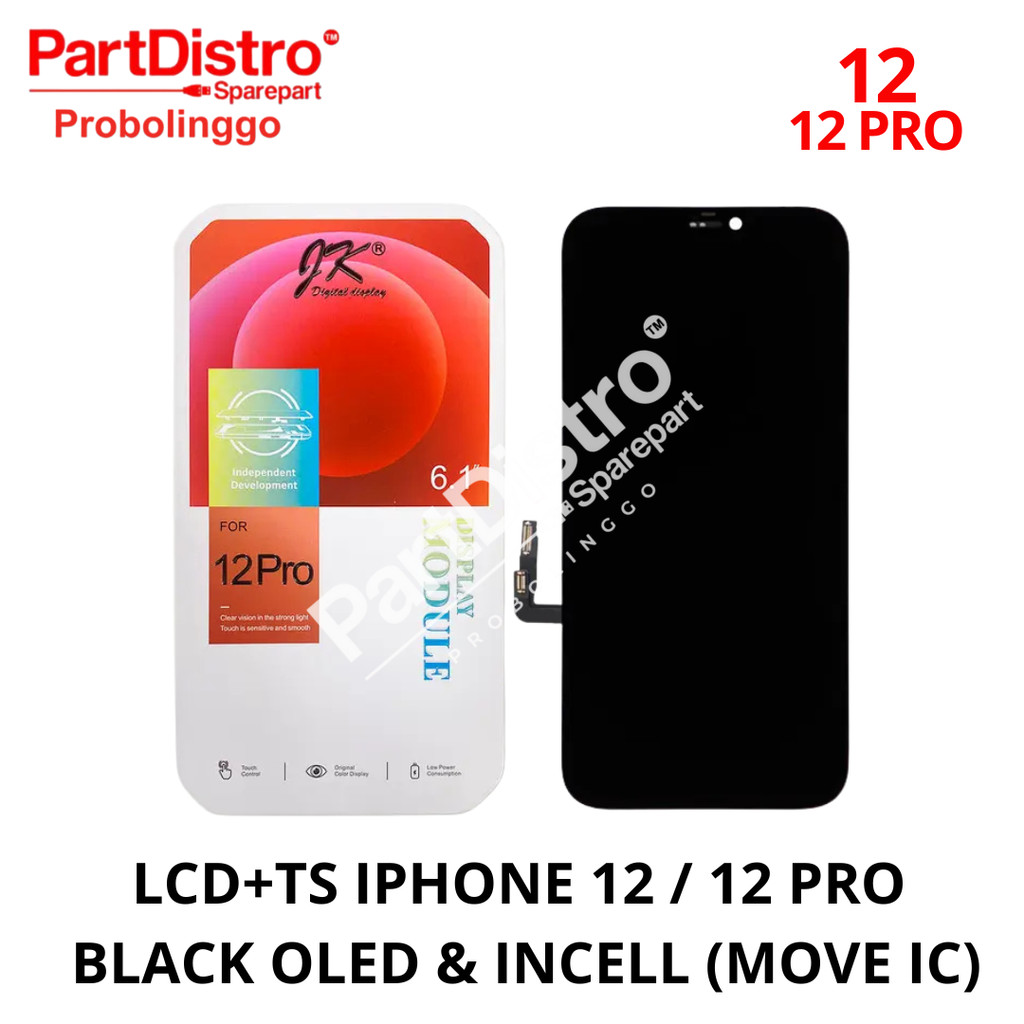Jual LCD IP 12/12 PRO BLACK OLED & INCELL (MOVE IC) FULLSET TOUCHSCREEN ...
