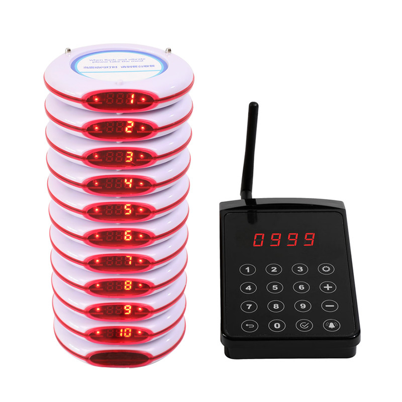 Jual Wireless Restaurant Pager System with Touch Keypad Waterproof ...