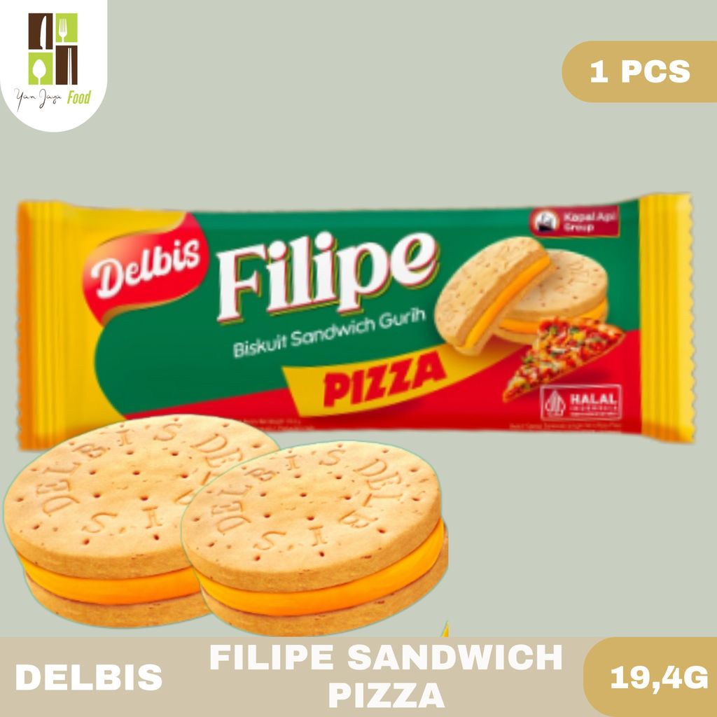 Jual Delbis Filipe Pizza 19,4g - 1 PCS / Biscuit Sandwich Pizza ...