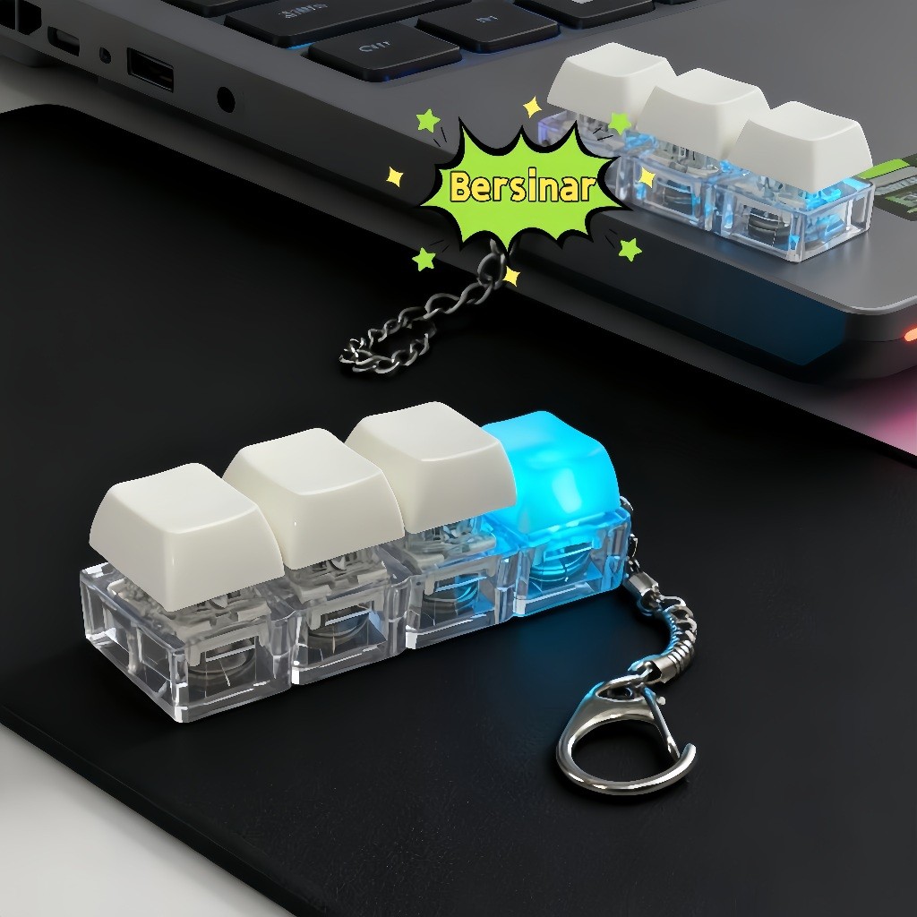 Jual [Ready]Gantungan Kunci Lampu Fidget Keyboard Murah Keychain ...