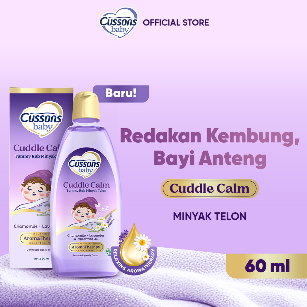 Jual Cussons Baby Cuddle Calm Tummy Rub Telon Oil 60ml – Chamomile ...