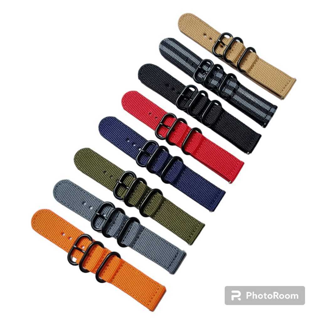 Jual Tali jam-Nato Zulu Ring 3 Nylon Watch Strap Tali Jam Tangan Canvas ...
