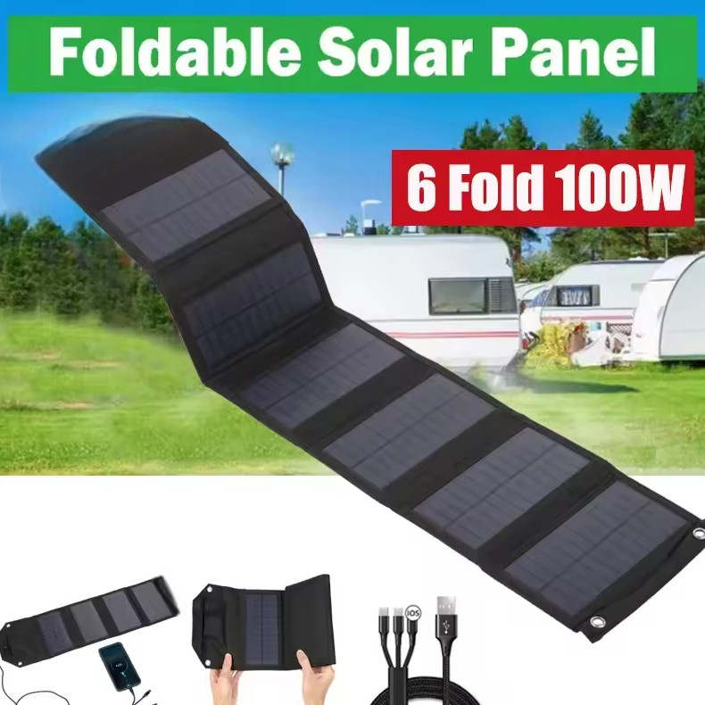 Jual Panel Surya Solar Panel Foldable Polysilicon 6 Fold 100W, Panel ...