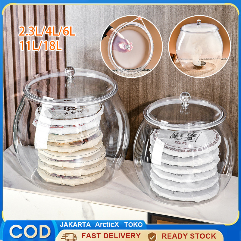 Jual 18L Wadah Plastik Kedap Udara Kapasitas Besar Toples Transparan ...