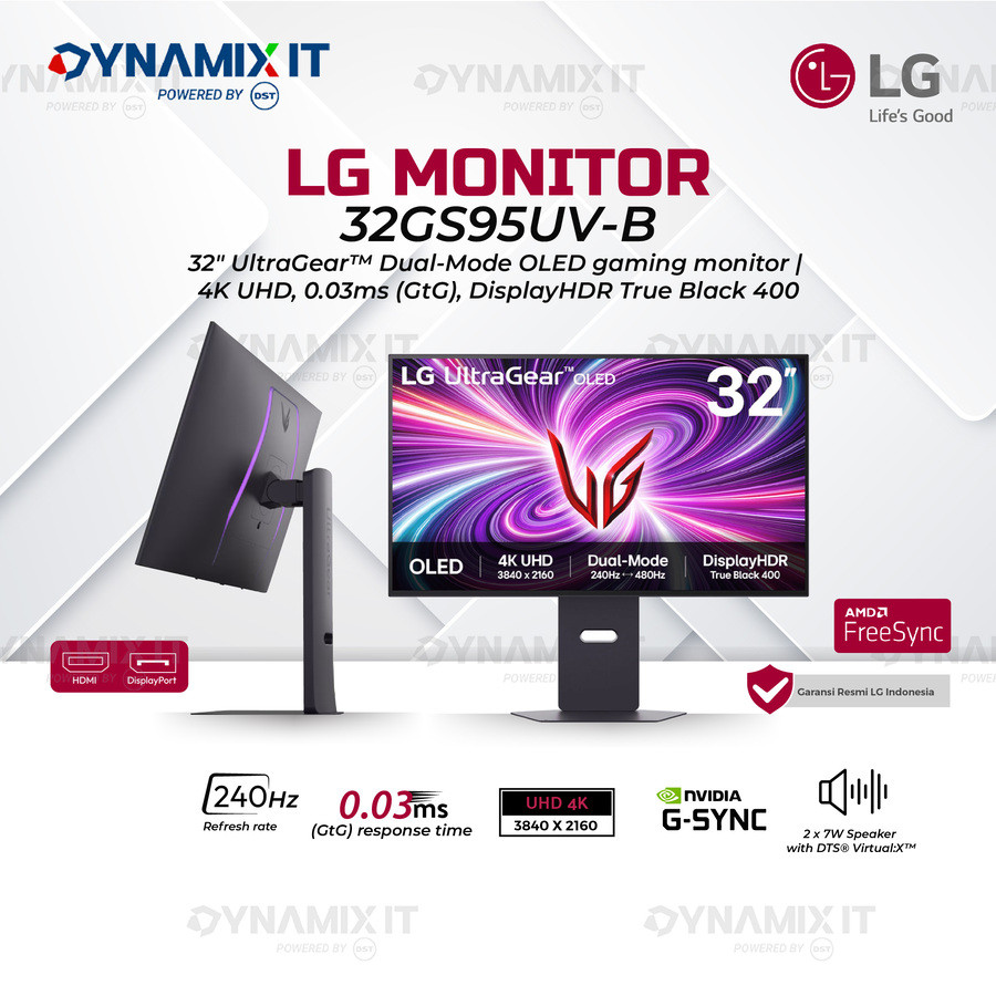 Jual Monitor LG 32GS95UV-B 32" UltraGear Dual-Mode OLED gaming monitor ...