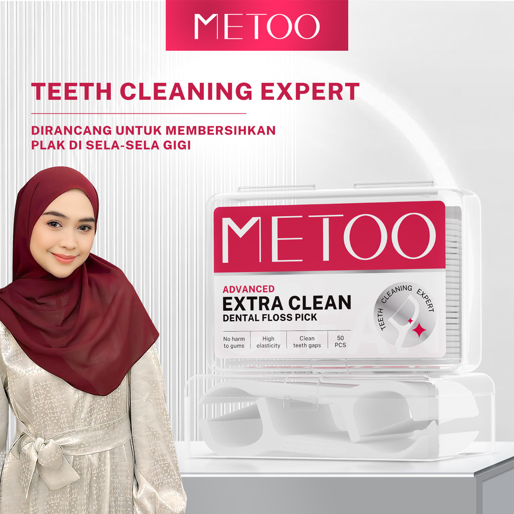 Jual METOO Advanced Extra Clean Dental Floss Pick / Tusuk Gigi 30pcs ...