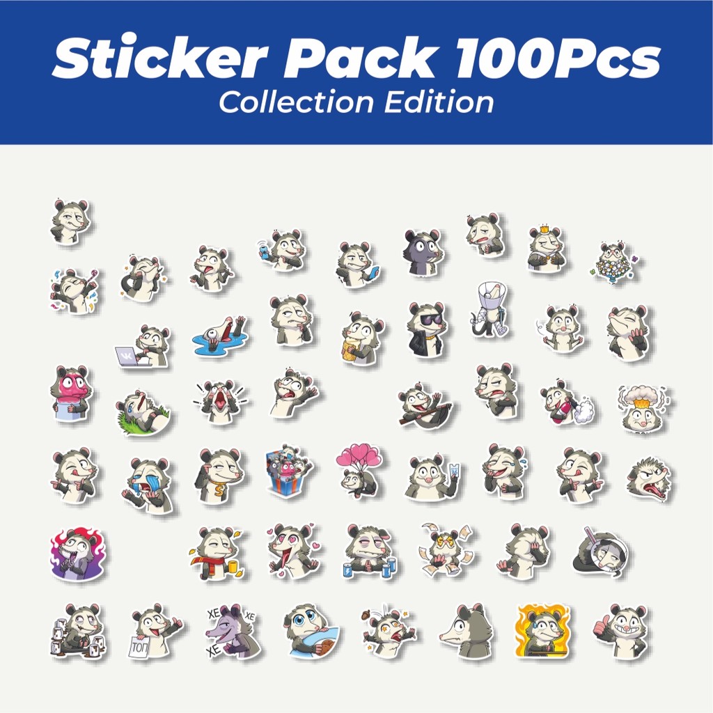 Jual Hot Stiker Stiker Rico The Opossum Lucu Anti Air Stikers ...