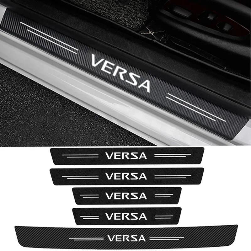 Jual Carbon Fiber Car Door Sill Threshold Anti Protective Stickers ...