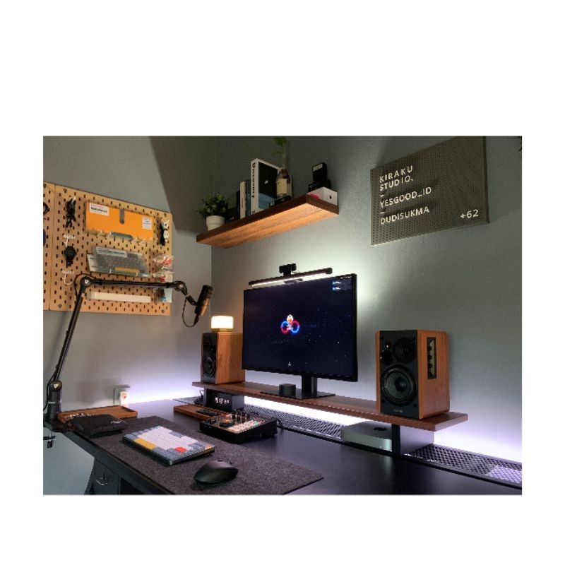 Jual Stand Monitor Meja Komputer Desk Shelf Meja Gaming Laptop STANDAR ...
