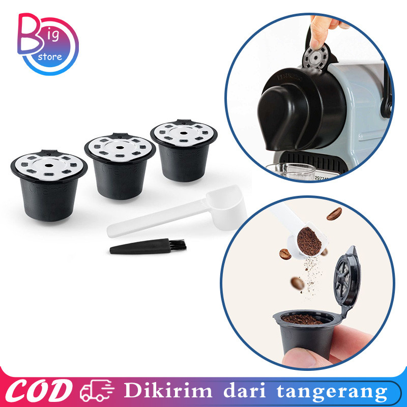 Jual 3pcs/Set Refillable Capsule Coffee Kapsul Kopi Isi Ulang Filter ...