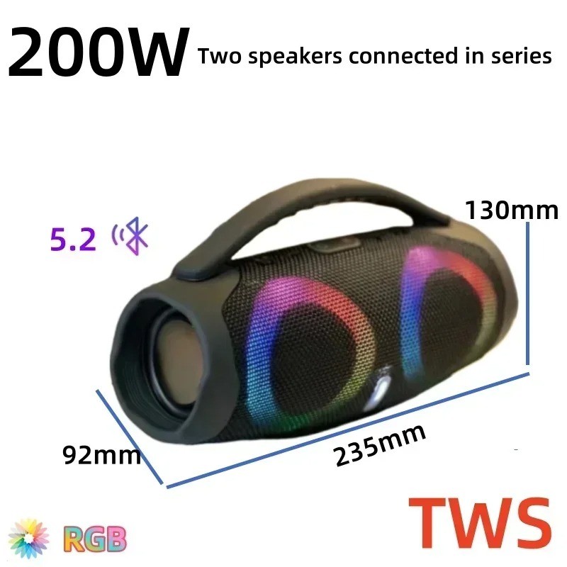 Jual HIFI Wireless Bluetooth Speaker Portable Waterproof High Power ...