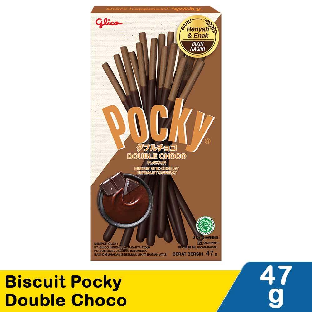 Jual GLICO BISCUIT POCKY DOUBLE CHOCO 47g | Shopee Indonesia