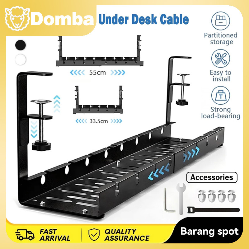 Jual Under Desk Cable Management Clamp-On - Rak Organizer Kabel Untuk ...