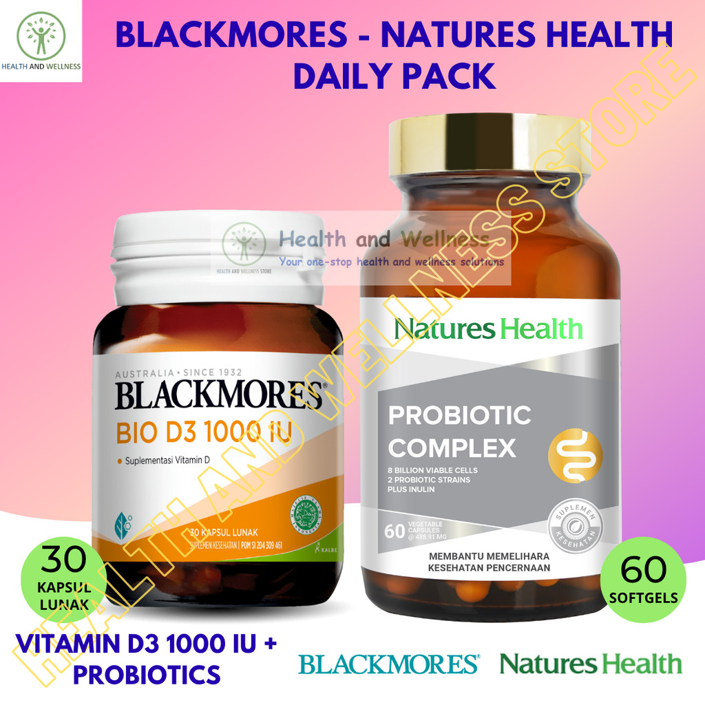 Jual Blackmores Bio D3 1000 IU Kapsul Lunak dan Natures Health ...