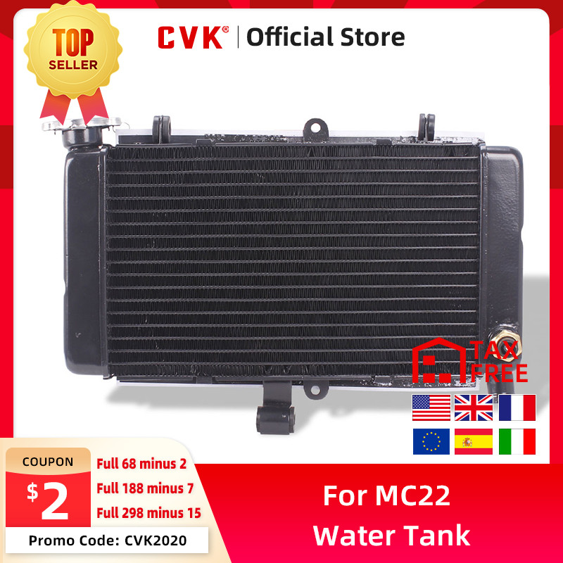 Jual CVK Motorcycle Aluminium Black Raator Cooler Cooling Water Tank ...