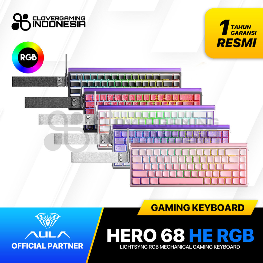 Jual Aula Hero68 Hero-68 HE RGB Wired Magnetic Switch Gaming Keyboard ...