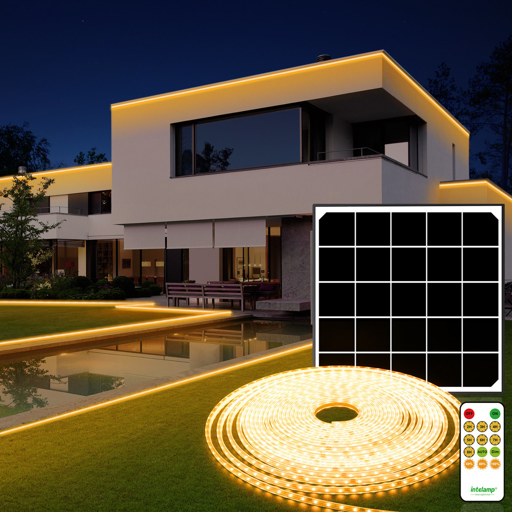 Jual Outdoor Solar Strip Light Waterproof 800 LED Solar Lamp Strip 10 ...